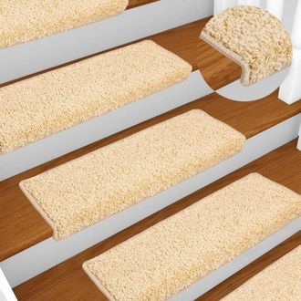 vidaXL Stufenmatten 10 Stk. 65x21x4 cm Creme Rechteckiger Rand Vidaxl