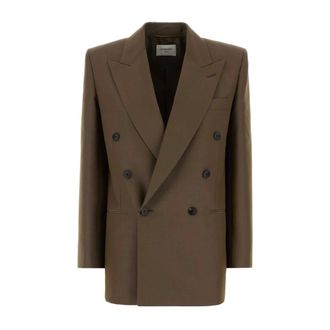 Saint Laurent Damen, Jacken, Braun, XSGr&ouml;&szlig;e