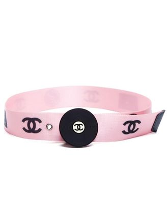 Chanel ceinture Record CC (années 2000) - Rose