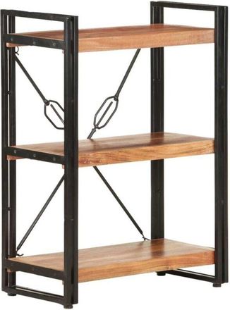 vidaXL B&uuml;cherregal 3 F&auml;cher 60x30x80 cm Akazie Massivholz Vidaxl