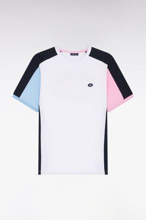 Eden Park T-shirt &Agrave; Manches Courtes En Coton Blanc Coupe Droite