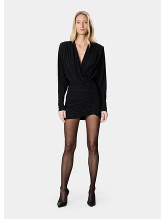 Amazu&igrave;n Draped Wrap Dress - Black