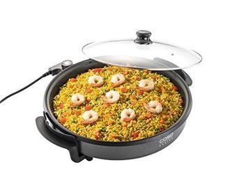 Caso Profi Partypfanne - elektrische Multipfanne f&uuml;r Pizza, Burger, Gem&uuml;se u.v.m, bis ca. 240&deg;C, Warmhaltefunktion, Schwarz