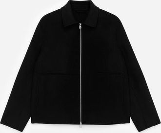 Arket Doubleface-Jacke Aus Wolle -Schwarz