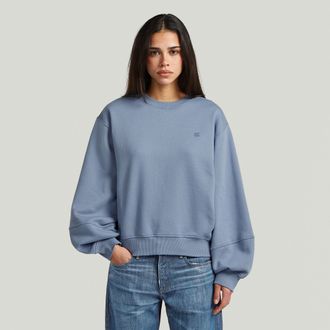G-Star Logo Crew Sweatshirt - Hellblau - Damen