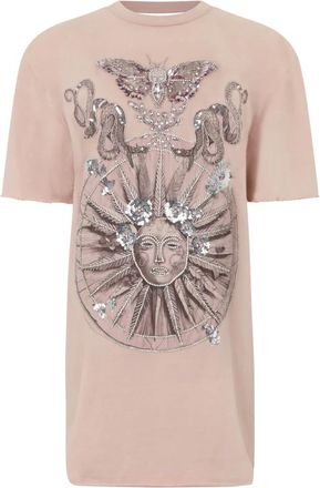 Philipp Plein Femme, Robes, Rose, Taille: 40 FR Robe T-Shirt Dos Nu Tatouage Papillon