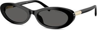 Tiffany & Co. Femme, Accessoires, Noir, Taille: 56 MM Acetate Oval Lunettes de soleil
