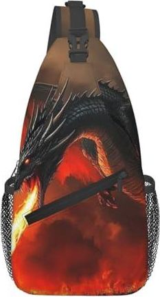Generic Dragon Battlefield Sac &agrave; bandouli&egrave;re de voyage pour homme Sac &agrave; dos de randonn&eacute;e