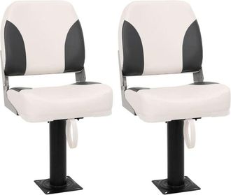 vidaXL Vidaxl - Ensemble de sièges de bateau pliables lot de 4 dossier bas