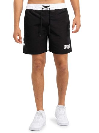 Lonsdale Herren Beachshorts Normale Passform Thorpe, Black/White, XXL