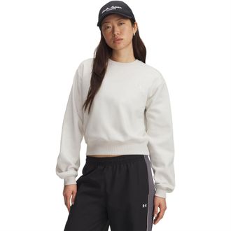 Under Armour Vida Kurzes Sweatshirt f&uuml;r Damen, Fleece (Wei&szlig;)