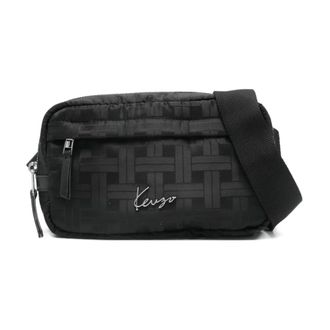 Kenzo Homme, Sacs, Noir, Taille: ONE Size Sac banane monogramm&eacute; avec sangle ajustable