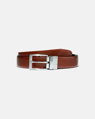 Timberland Klassischer 35 mm Bay Ridge Wende-Lederg&uuml;rtel f&uuml;r Herren in Braun, Herren, Braun, Gr&ouml;&szlig;e