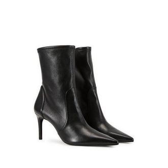 Stuart Weitzman Bottine Stuart Power 75 en cuir mat