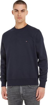 Tommy Hilfiger Herren Sweatshirt Flag Logo Sweatshirt ohne Kapuze, Blau (Desert Sky), XS