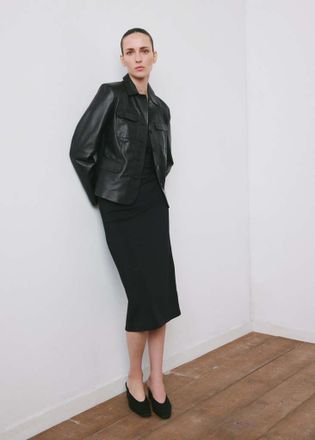 Mango Robe ajust&eacute;e col en V noir - Femme - XS - MANGO