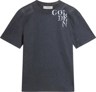 Golden Goose Homme, Tops, Bleu, Taille: S T-shirt &agrave; col rond