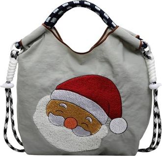Generic Kexpery Sac P&egrave;re No&euml;l Sacoche Bandouli&egrave;re Mignon avec Dessin Anim&eacute; Sac Fourre-Tout &agrave; Poign&eacute;e Sup&eacute;rieure pour Femmes