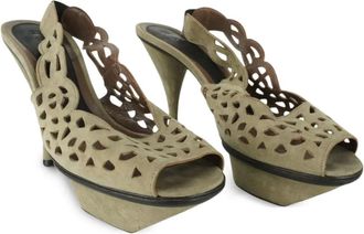 Marni Sandalen mit Laser-Cuts 120mm - Nude