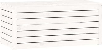 vidaXL Gartenbox Wei&szlig; 101x50,5x46,5 cm Massivholz Kiefer - Vidaxl