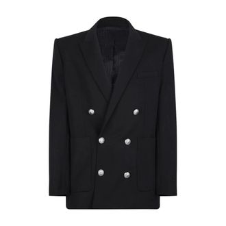 Balmain Grain De Poudre Blazer - - Suits - Herren - Schwarzk - XL