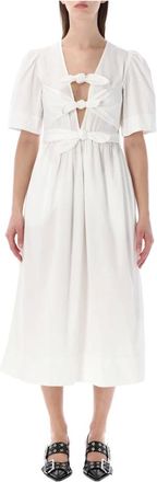 Ganni Femme, Robes, Blanc, Taille: 40 FR Midi Robes