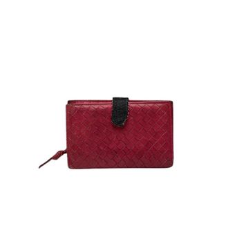 Bottega Veneta Portefeuille en cuir vintage Pre-owned - Femme - Pre-owned - Rouge - Taille: ONE Size