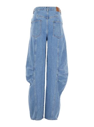 Rotate Womens Light Blue Jeans With Central Stitching Cotton