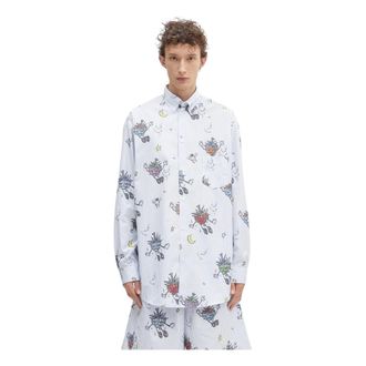 Sky High Farm SKY High Farm, Homme, Chemises, Bleu, Taille: S Chemise &agrave; Boutons Imprim&eacute;e