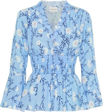 Americandreams Americandreams, Femme, Blouses et Chemises, Bleu, Taille: 38 FR Sally Top
