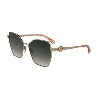 Longchamp Femme, Accessoires, Jaune, Taille: ONE Size Frame Aviator Lunettes de soleil
