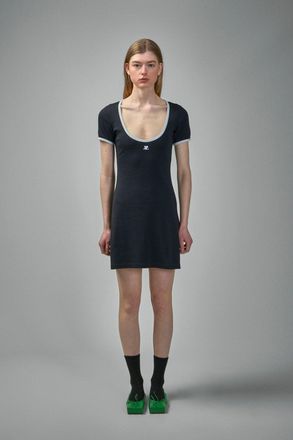 Courr&egrave;ges Holistic Contrast Mini Dress
