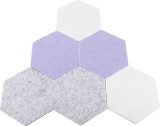 Lurrose 6 Stück Teiliges Hexagon Filz Selbstklebende Memo tafeln Dekorative Pinnwand für Wanddekoration Schallabsorbierend Vielseitig für Zuhause Büro Kinderg