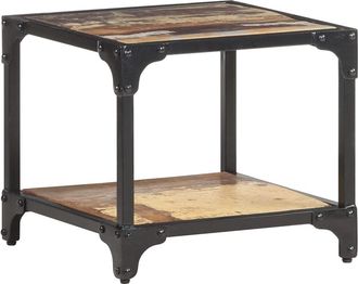 Generic Rustikaler Couchtisch aus Holz mit 2-stufiger Aufbewahrung, Industrieller Cocktailtisch mit Metallrahmen, Vintage-Akzenttisch Im Used-Look für das Woh