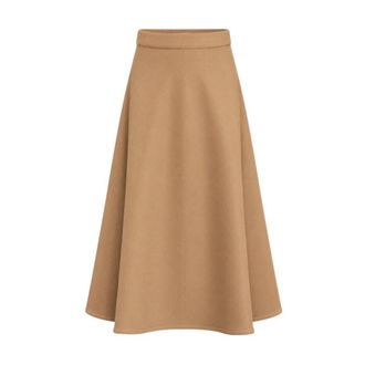 Marella Breiter Samt-Midirock - - Skirts - Damen - Braun - M