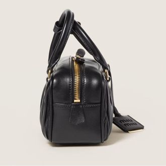 Miu Miu Matelass&eacute; Top Handle Bag - Black
