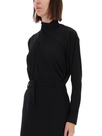 Versace Jeans Couture Draped Collar Shirt - Black