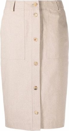 Moschino Femme, Jupes, Beige, Taille: 38 FR Gonna Longuette Archive Safari