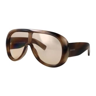 Gucci Rechteckige Sonnenbrille - - Accessories - Damen - Braun - ONE SIZE