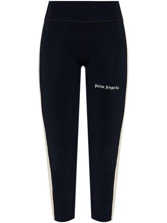 Palm Angels legging court &agrave; logo imprim&eacute; - Noir