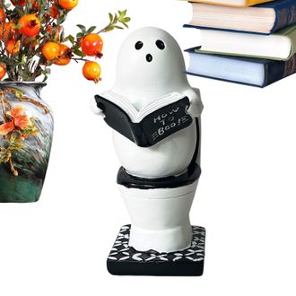 Generico Lesegeister-Skulptur - Gothic-Figur aus massivem Harz, bezaubernder Deko-Geist, künstlerisches Objekt mit seidiger Oberfläche | Festliches Accessoire 