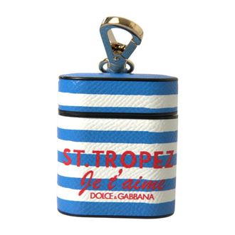 Dolce & Gabbana &Eacute;tui protecteur pour AirPods avec mousqueton - Femme - Accessoires - Bleu - Taille: ONE Size