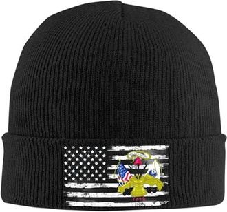 Generic Tempête du Désert Drapeau Américain Unisex Watch Cap Coupe-Vent Bonnet De Pêcheur Épais Bonnets Hiver pour Jogging Le Quotidien Toutes Les Saisons