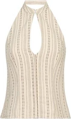 Topshop Top Tsflora ray&eacute; &agrave; d&eacute;coupe poitrine et dos nu