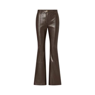 Liu Jo Pantalon en tissu enduit - Femme - Pantalons - Brun - Taille: 36 FR