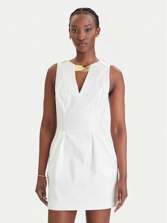 Elisabetta Franchi Coctailkleid AB-856-61E2-V490 Wei&szlig; Regular Fit
