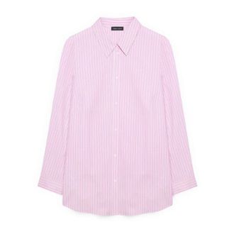 Fiorella Rubino Gestreiftes Baumwollhemd - - Blouses & Shirts - Damen - Rosa - 3XL