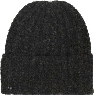 Loevenich Gestrickte Beanie | Rippenmuster | OneSize | Warme Winterm&uuml;tze f&uuml;r Damen Charcoal