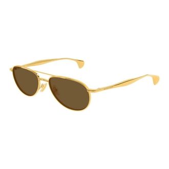 Bottega Veneta unisex, Accessoires, Jaune, Taille: 56 MM Geometric Lunettes de soleil