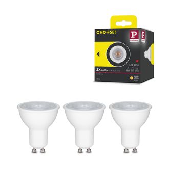 Paulmann 28784 LED Einbauleuchte Choose 3er Set rund 3x6,5W Einbaustrahler Wei&szlig; Spot Einbaulampe 2700K GU10